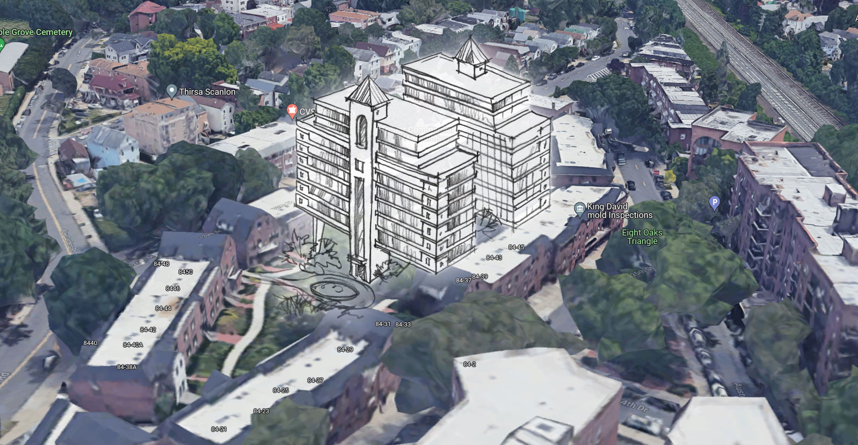 Apartment building, Jamaica, NY. (Sandor Weiss Architect) ) Concept ...