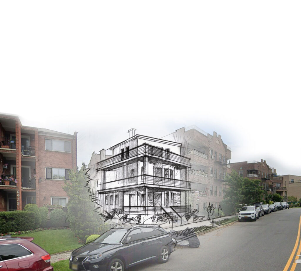 Apartment building (Sandor Weiss Architect) )Concept Sketch, Pencil on ...